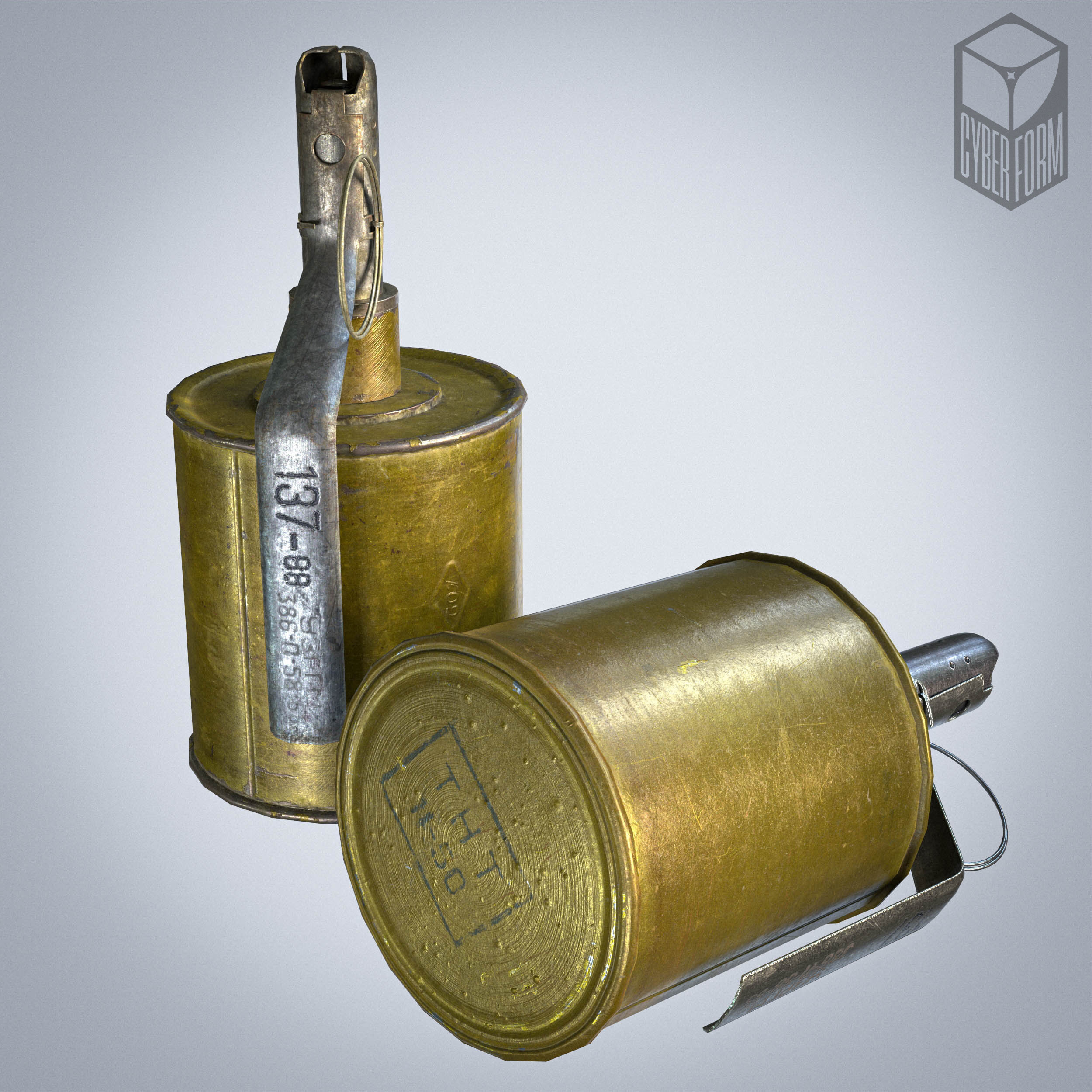 3D model Soviet grenade RG-42 VR / AR / low-poly | CGTrader