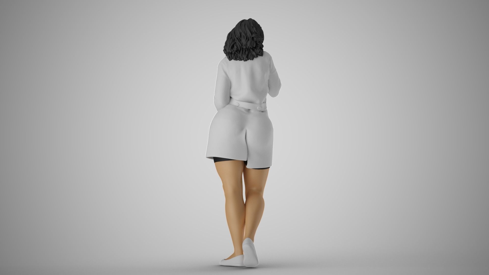 Girl Research Assistant 3D model 3D printable | CGTrader