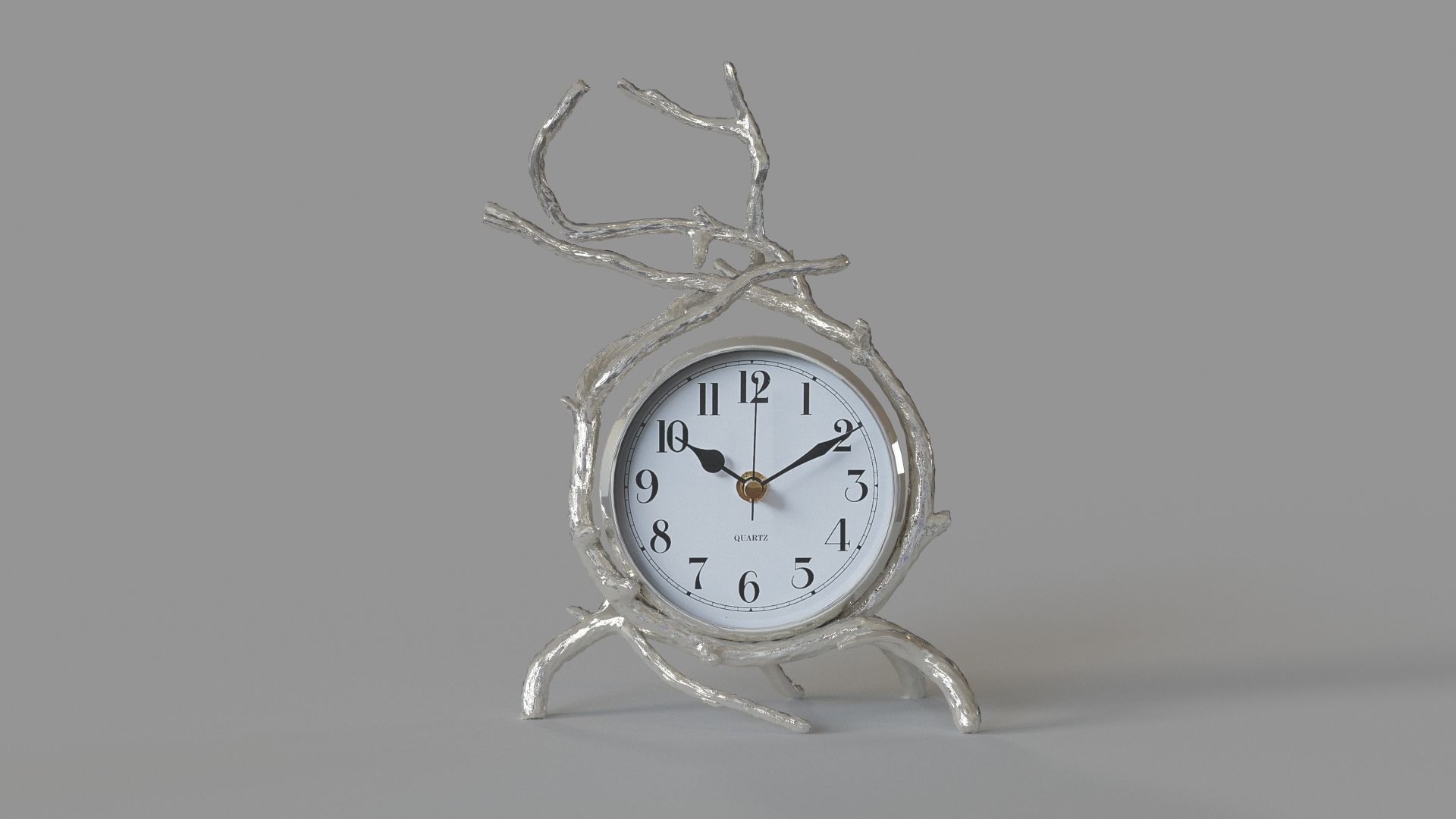 Twig Clock Nickel 3D model | CGTrader