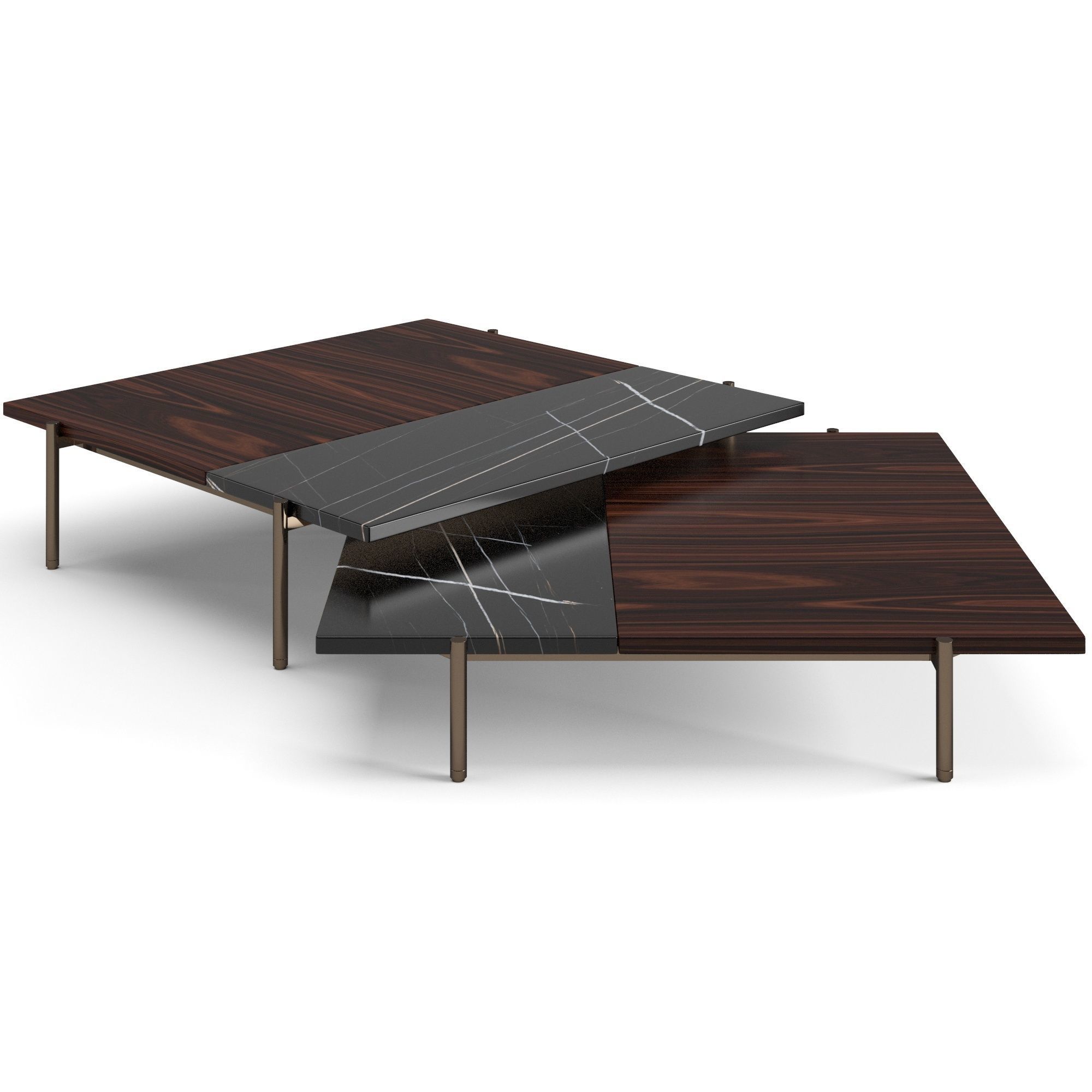 Minotti Superquadra coffee tables set 1 3D model | CGTrader