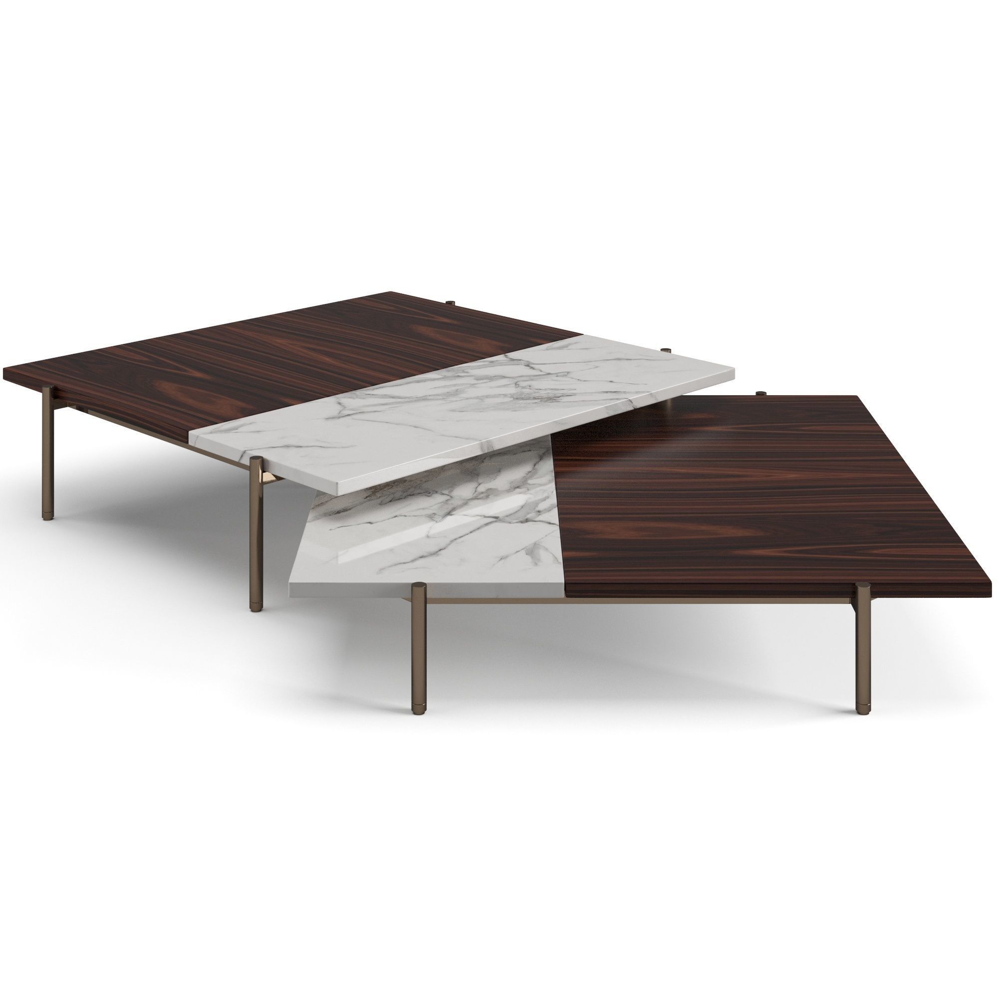 Minotti Superquadra coffee tables set 1 3D model | CGTrader