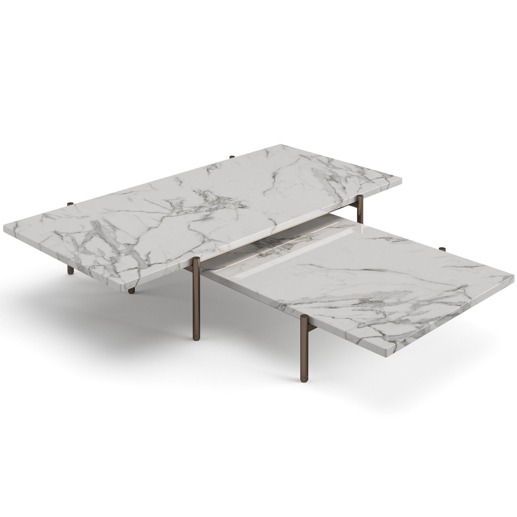 Minotti Superquadra coffee tables set 1 3D model | CGTrader