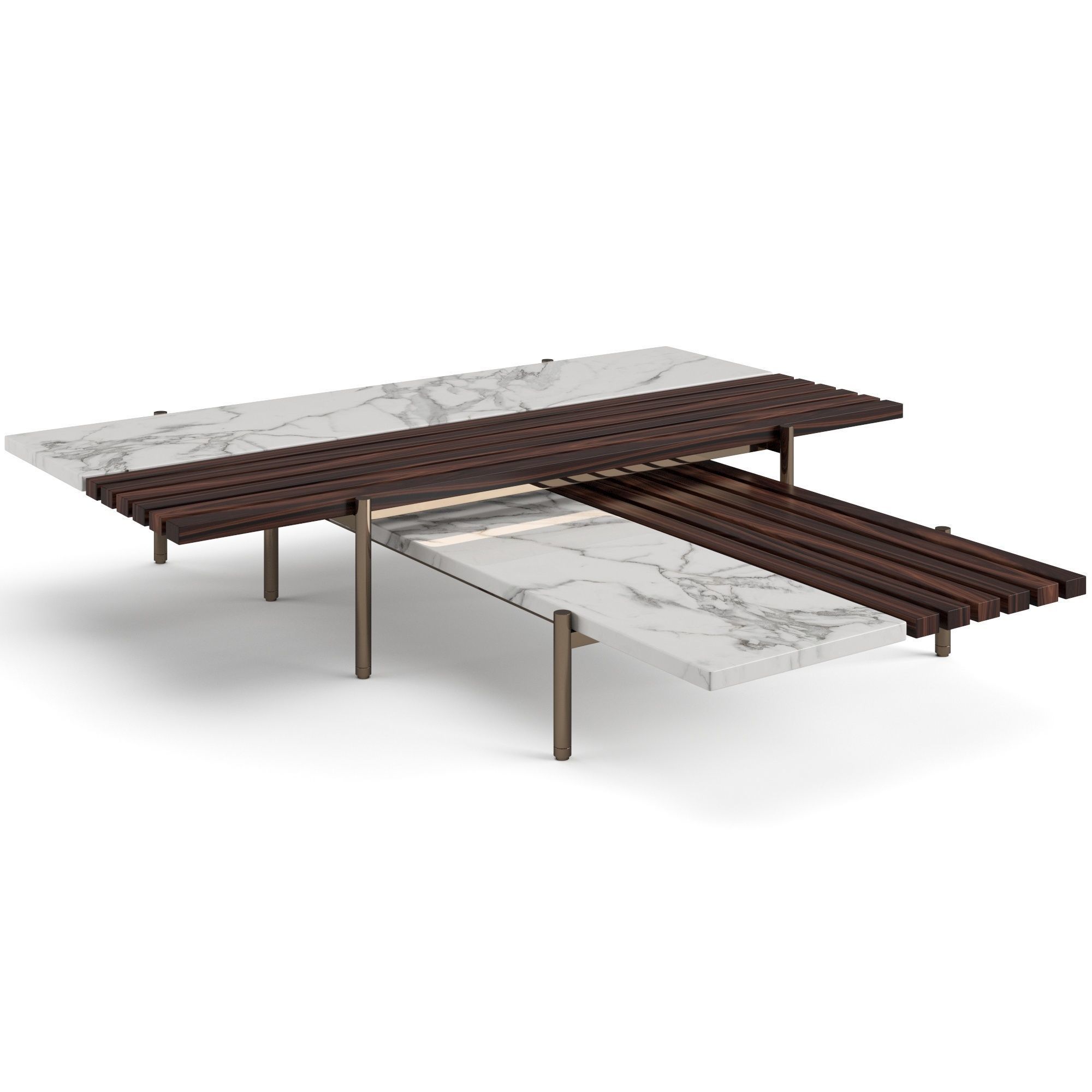 Minotti Superquadra coffee tables set 3 3D model | CGTrader