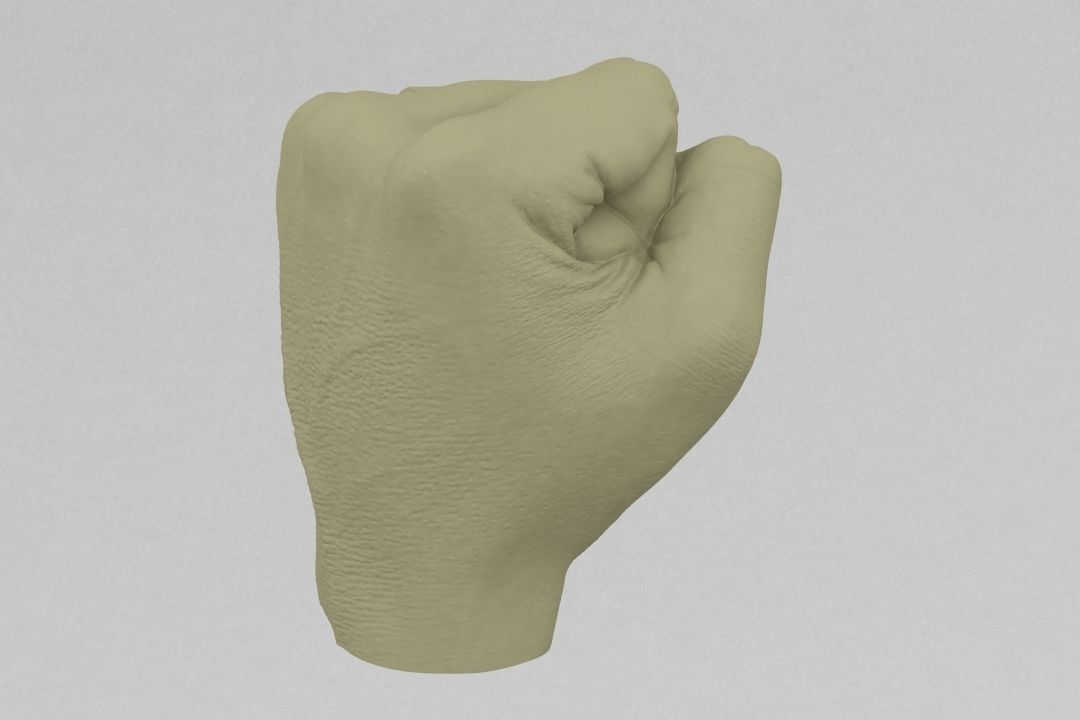 Closed Fist 3D model 3D printable | CGTrader