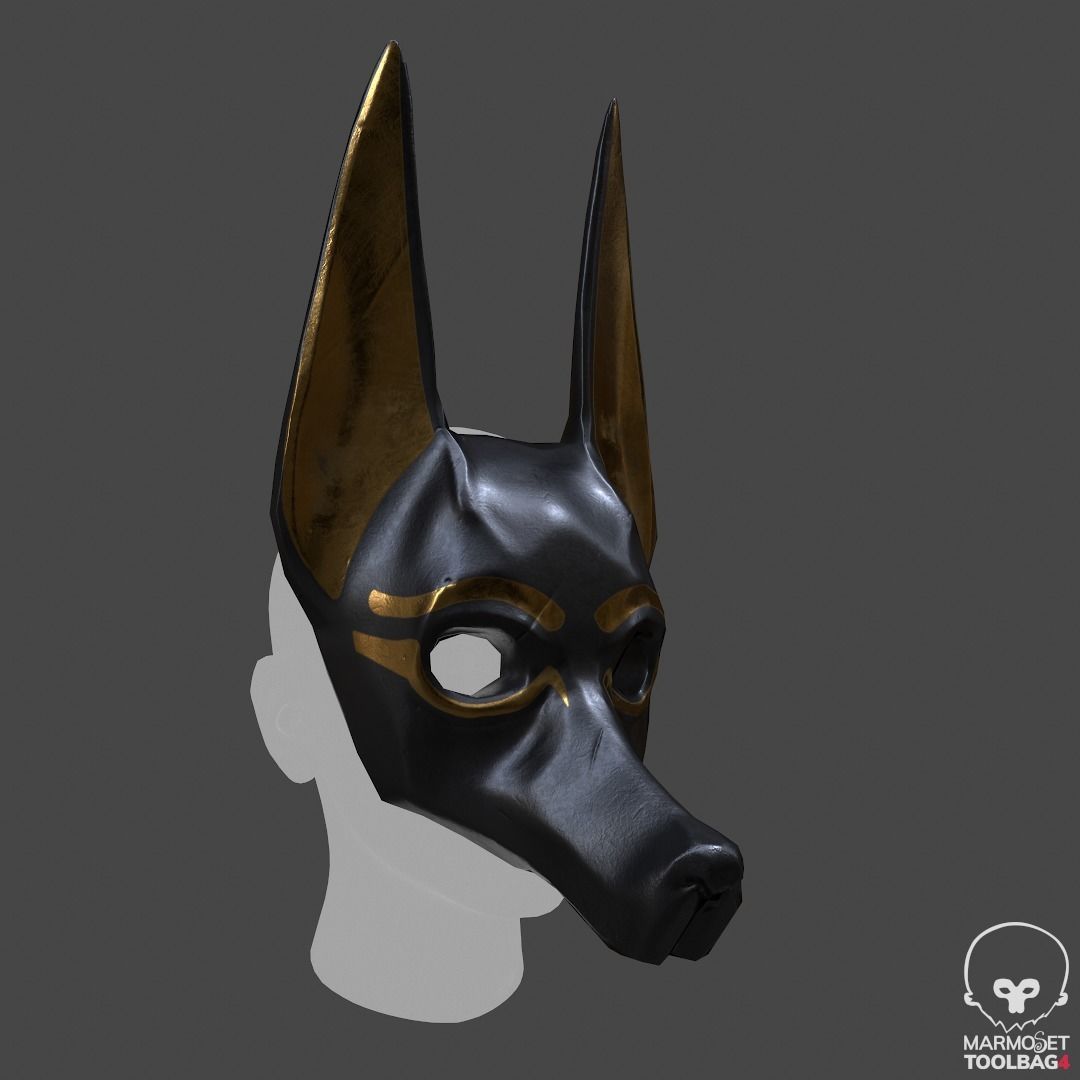 3D model Pbr Anubis Mask VR / AR / low-poly | CGTrader