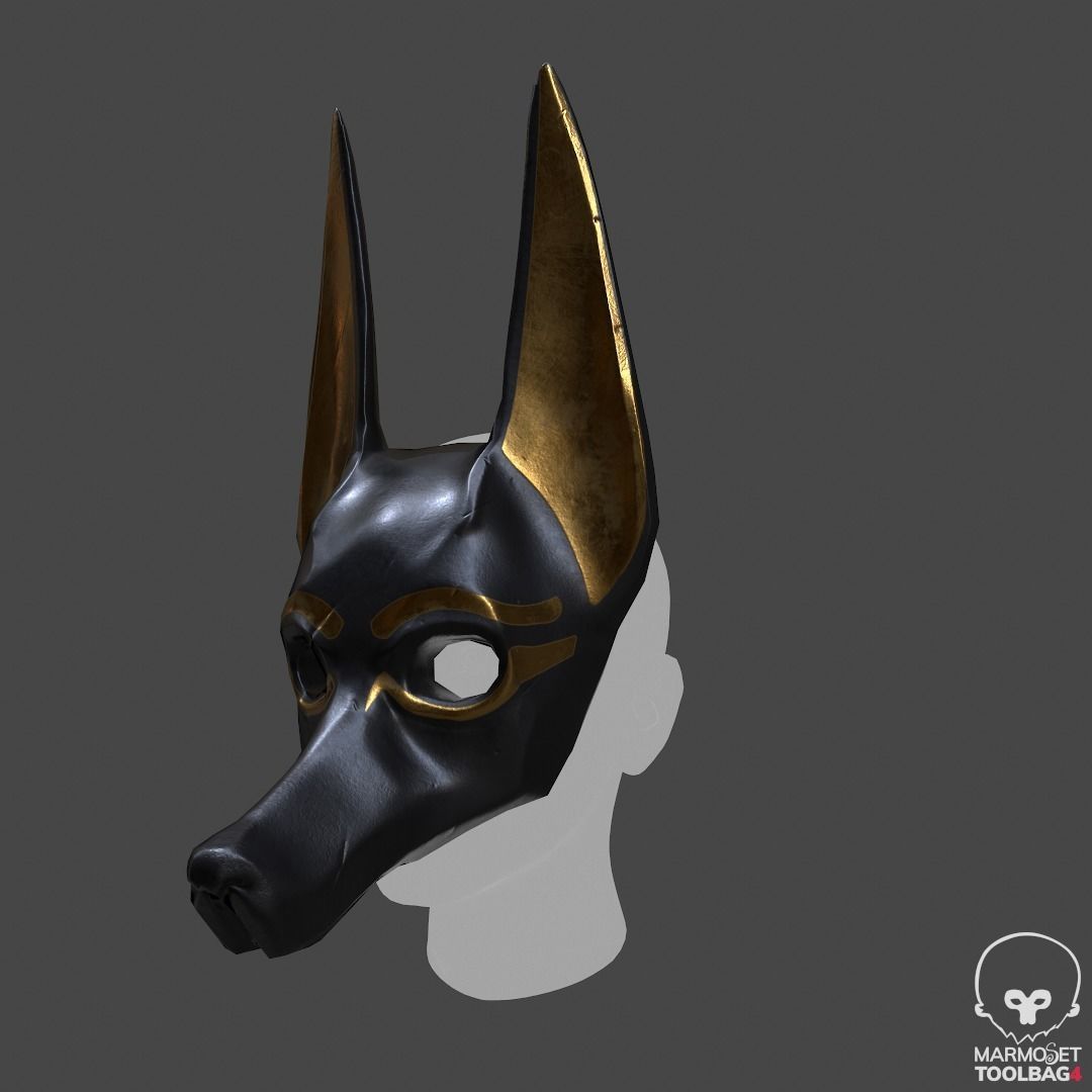 3D model Pbr Anubis Mask VR / AR / low-poly | CGTrader