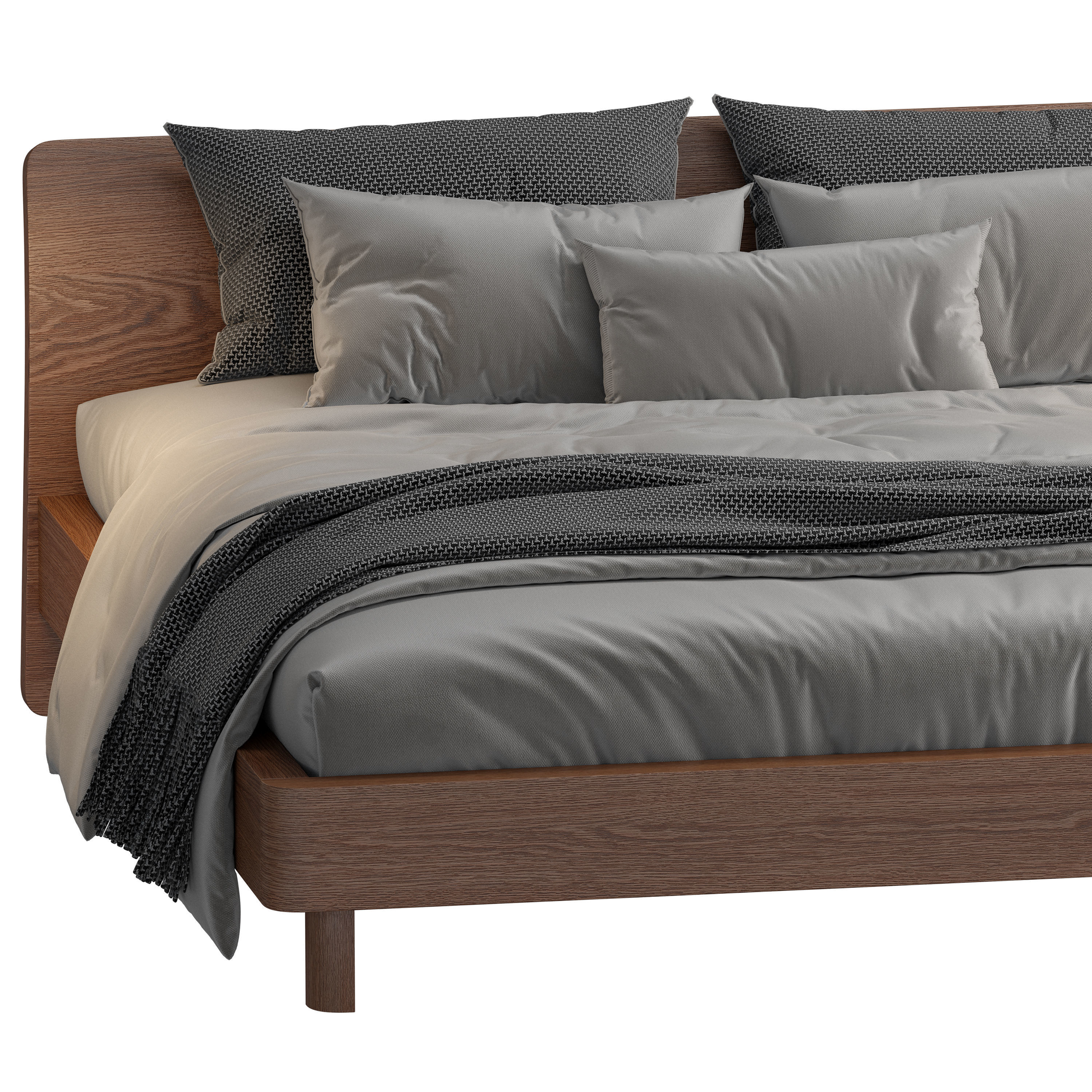 Jesse Dwayne double bed 3D model | CGTrader