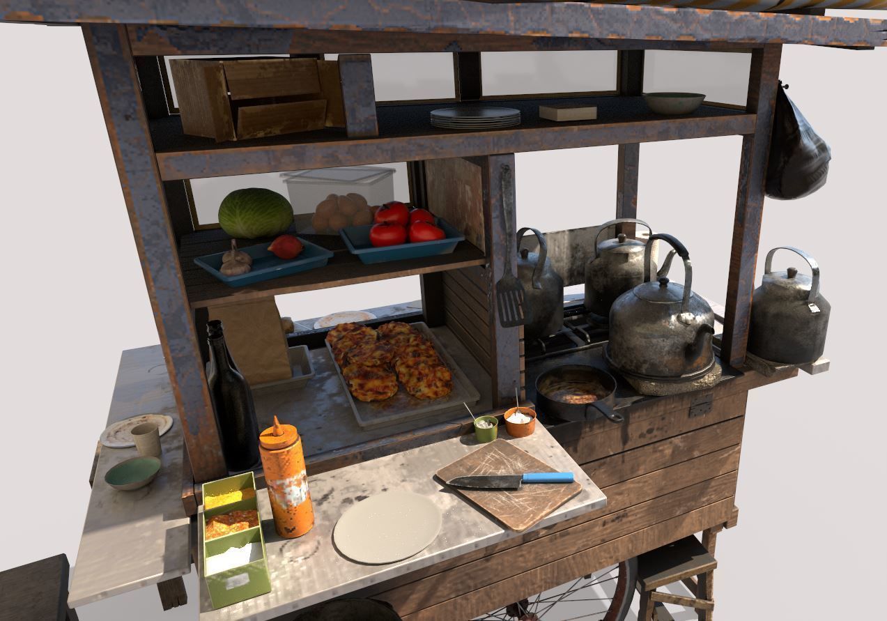 Street Food Cart 3D model | CGTrader