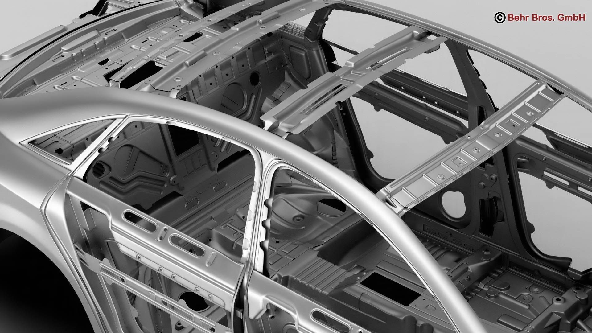 Generic Car Body in white 3D Model MAX OBJ 3DS FBX C4D LWO LW LWS ...