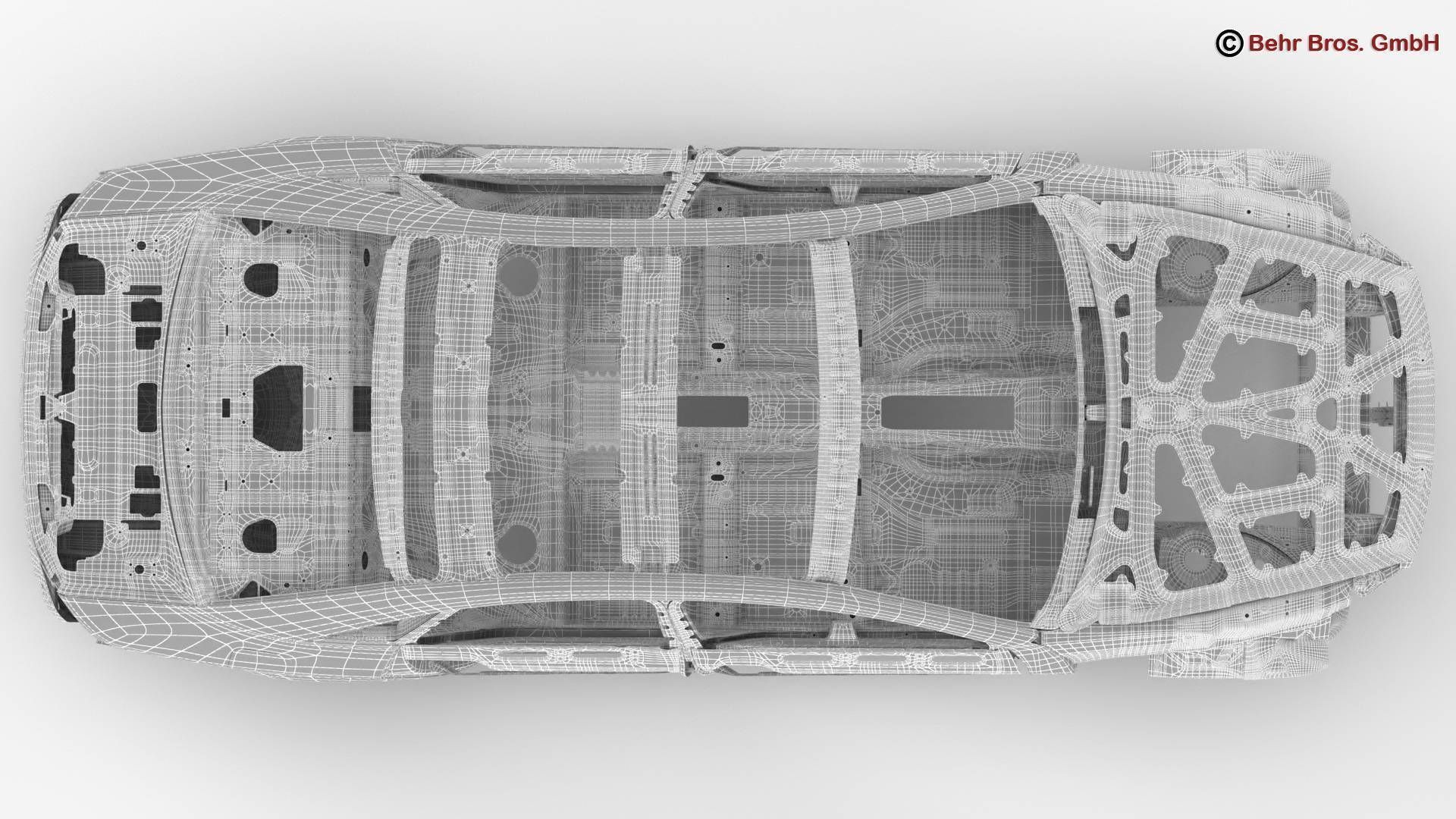 Generic Car Body in white 3D model | CGTrader