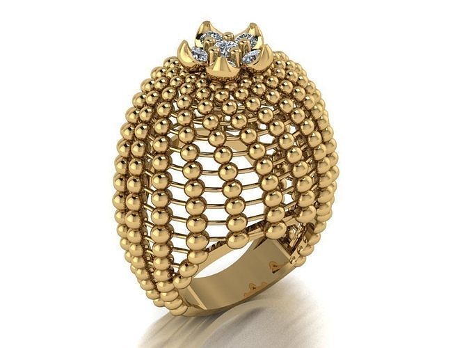 Spherical ring 3D model 3D printable | CGTrader