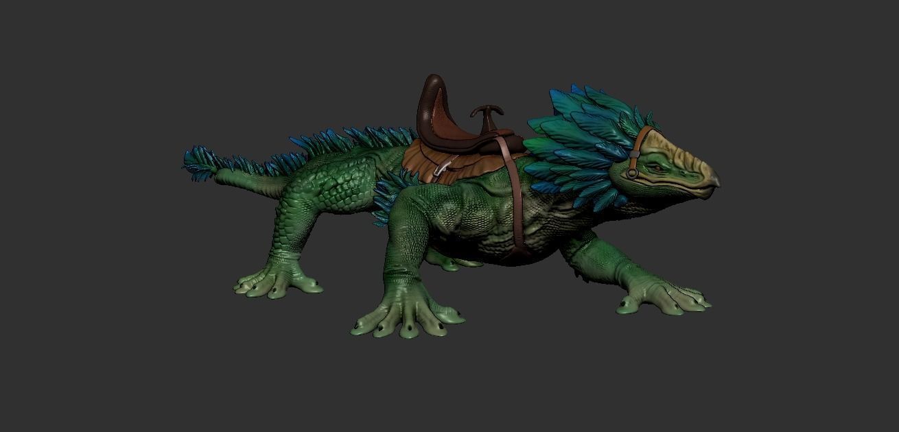 varactyl lizard 3D model 3D printable | CGTrader