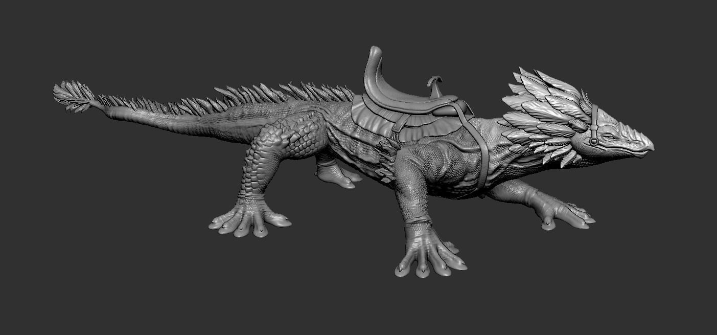 varactyl lizard 3D model 3D printable | CGTrader