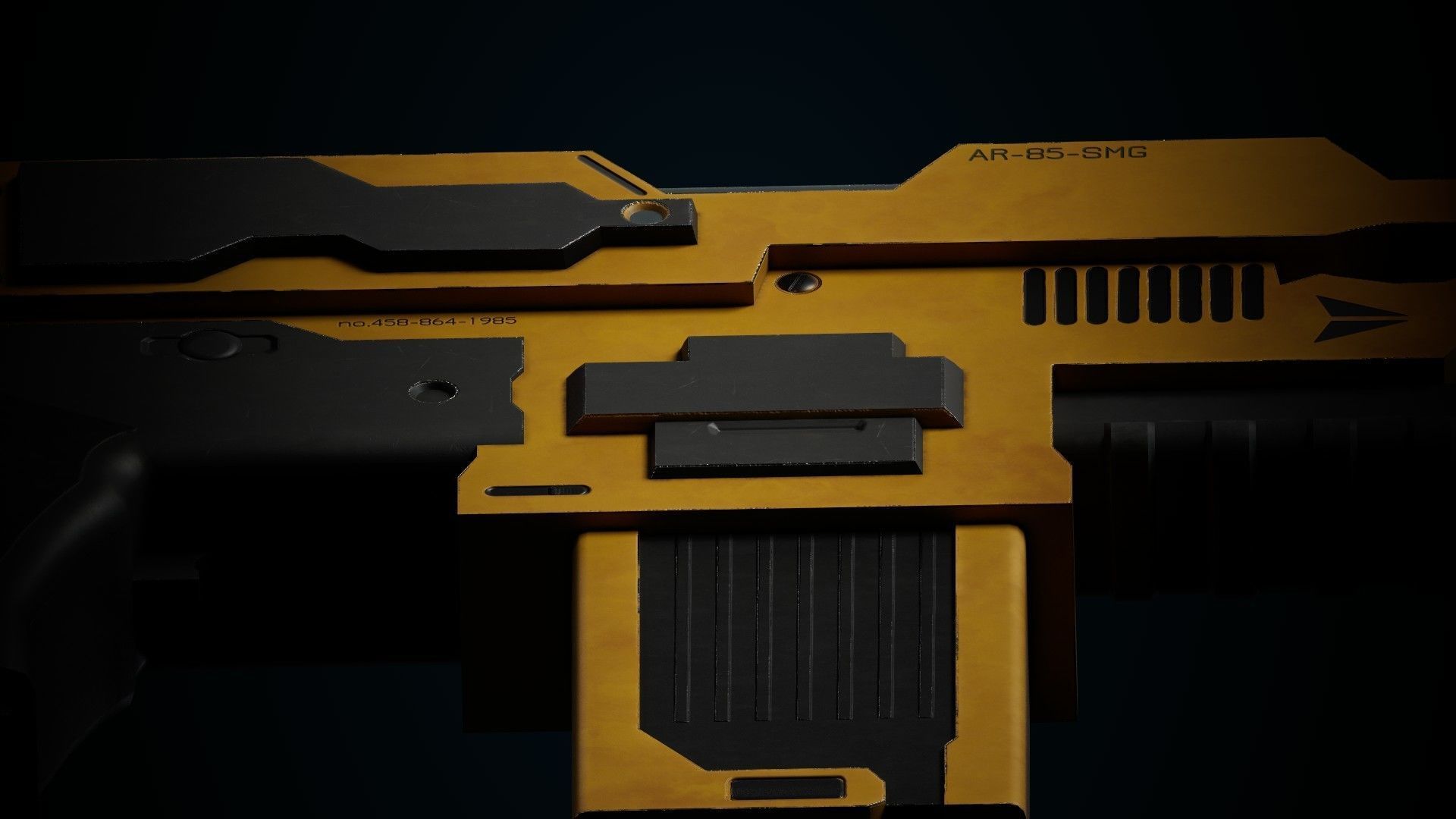 3D model Sci Fi SMG - Submachine gun Low-poly 3D model VR / AR / low ...