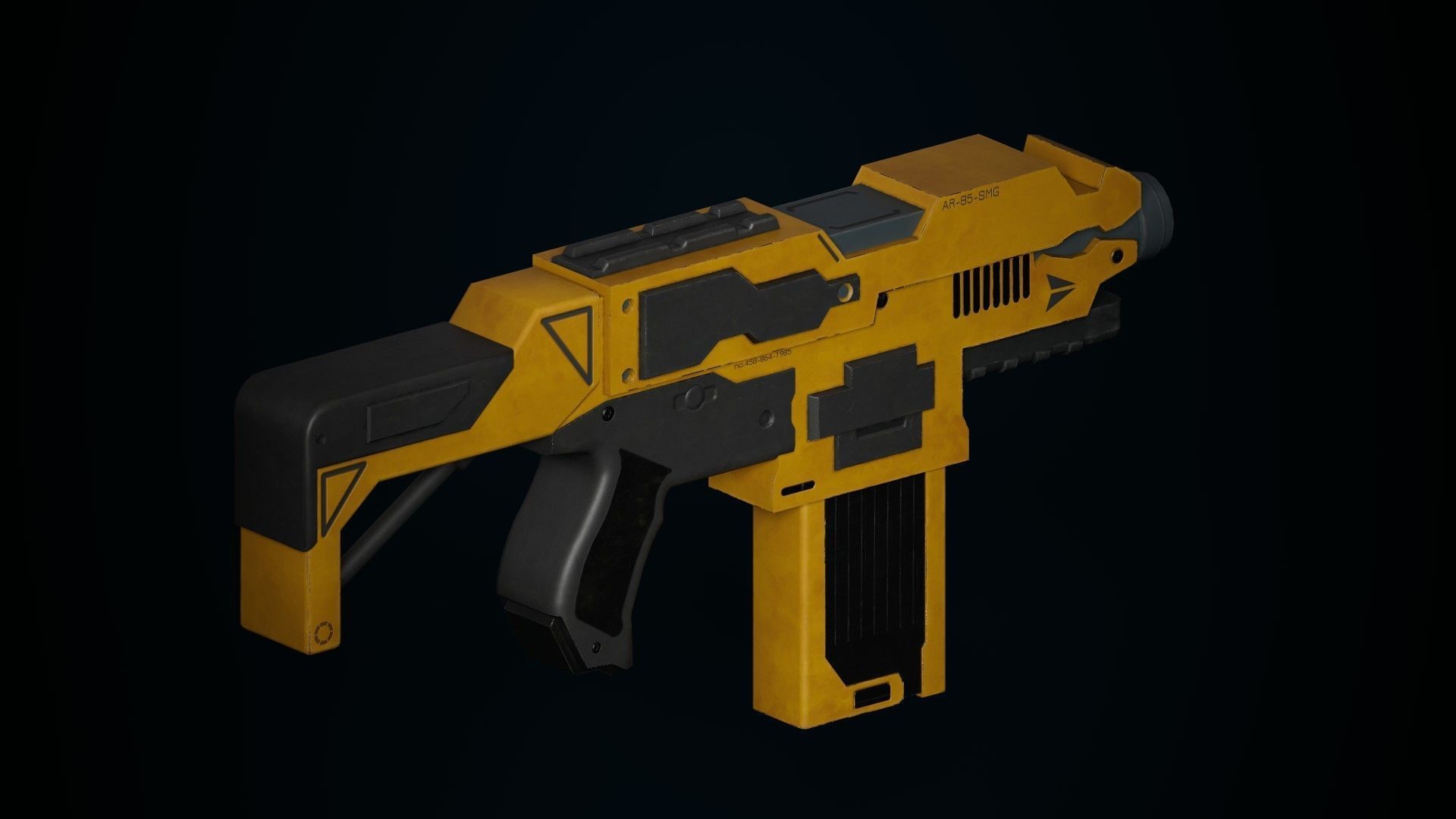 3D model Sci Fi SMG - Submachine gun Low-poly 3D model VR / AR / low ...