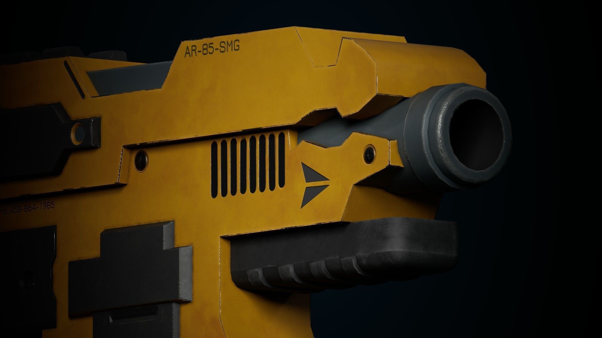 3D model Sci Fi SMG - Submachine gun Low-poly 3D model VR / AR / low ...