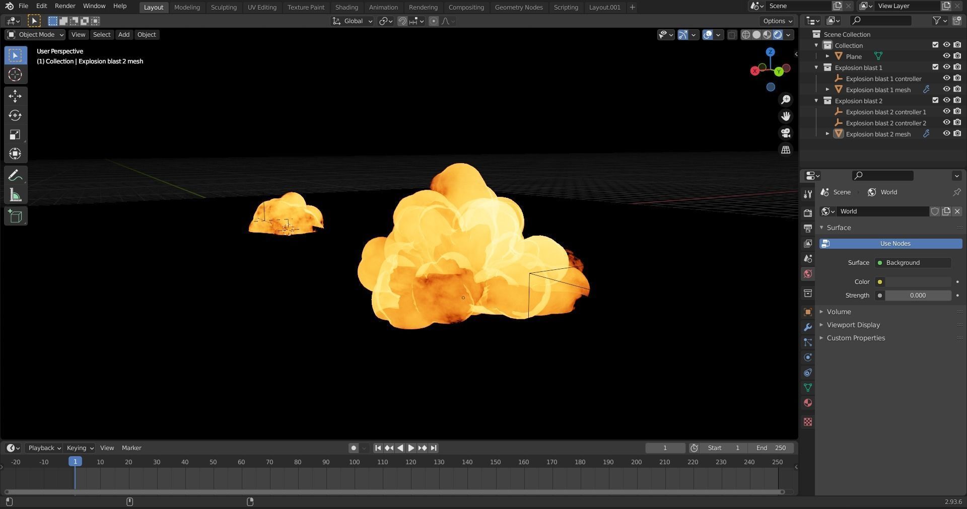 Fire Explosion reactive mesh free 3D model | CGTrader