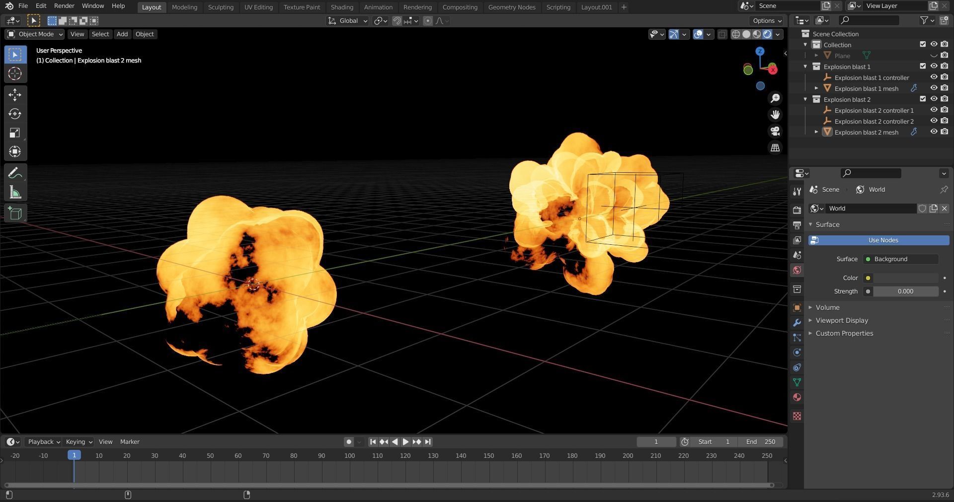 Fire Explosion reactive mesh free 3D model | CGTrader