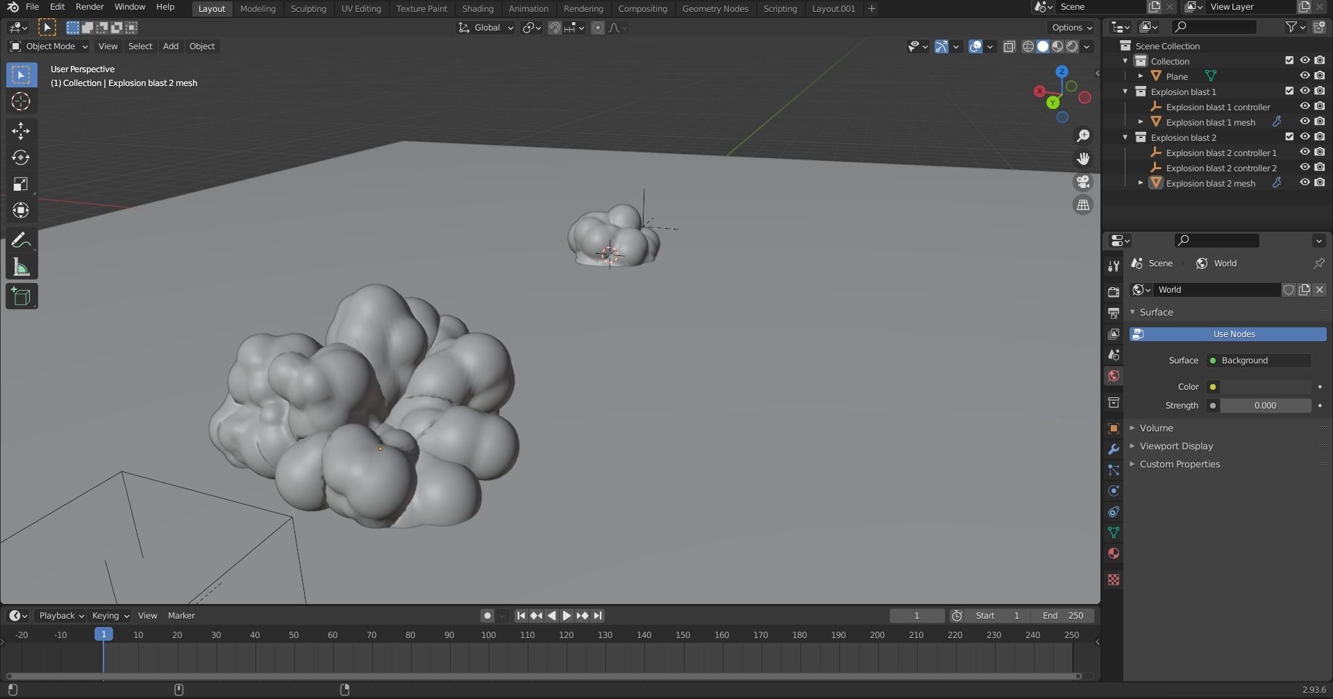 Fire Explosion reactive mesh free 3D model | CGTrader