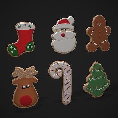 3D model Christmas Cookies VR / AR / low-poly | CGTrader