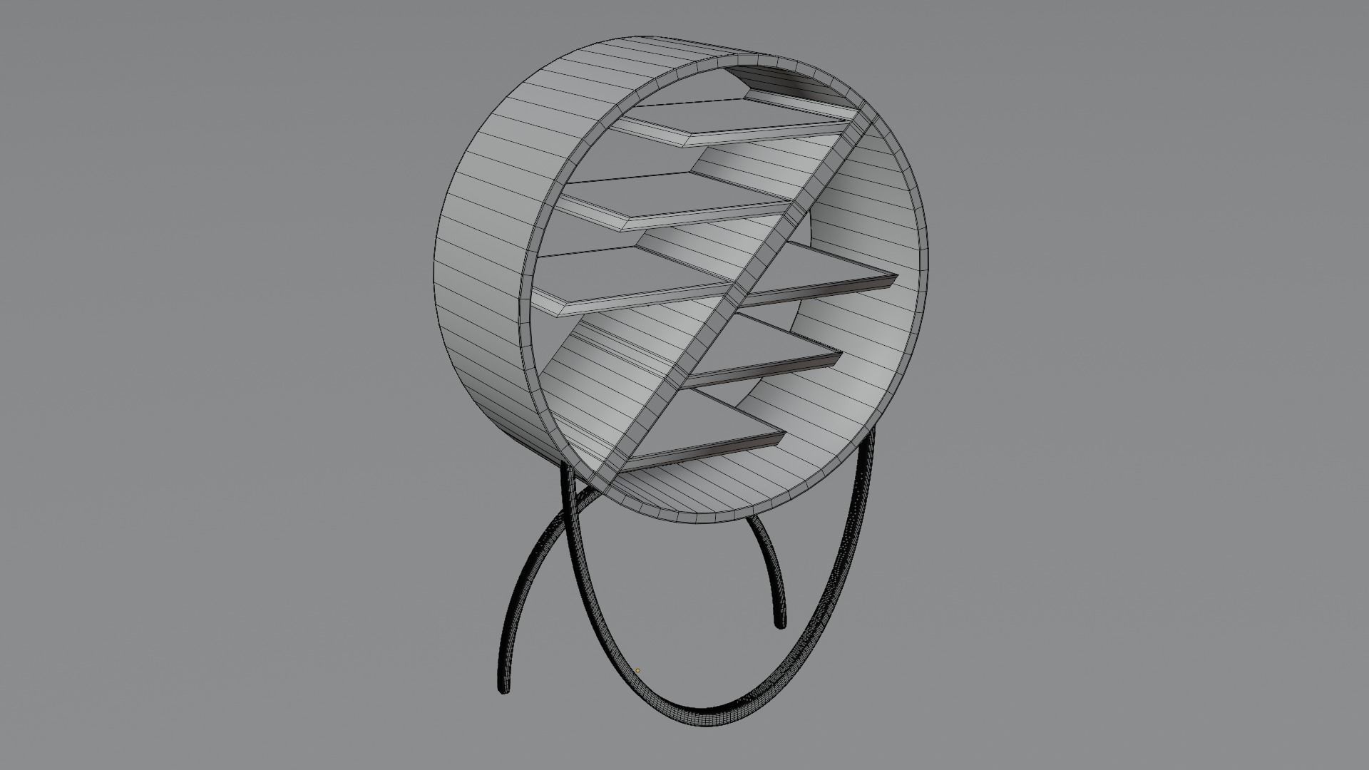 shelf-A01 book shelf with circular shape free 3D model | CGTrader