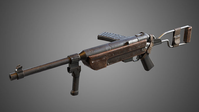 3D model MK-1 gun VR / AR / low-poly | CGTrader