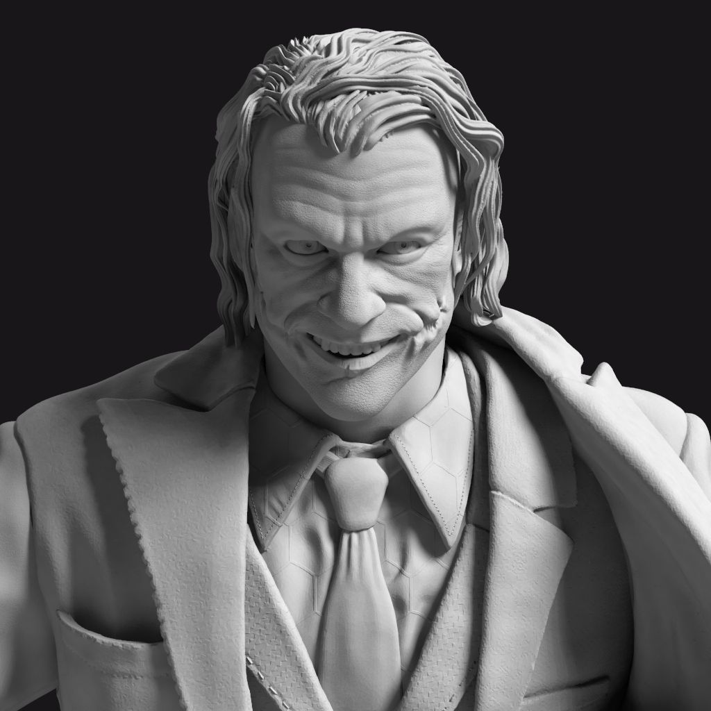 Joker Heath Ledger 3D model 3D printable | CGTrader
