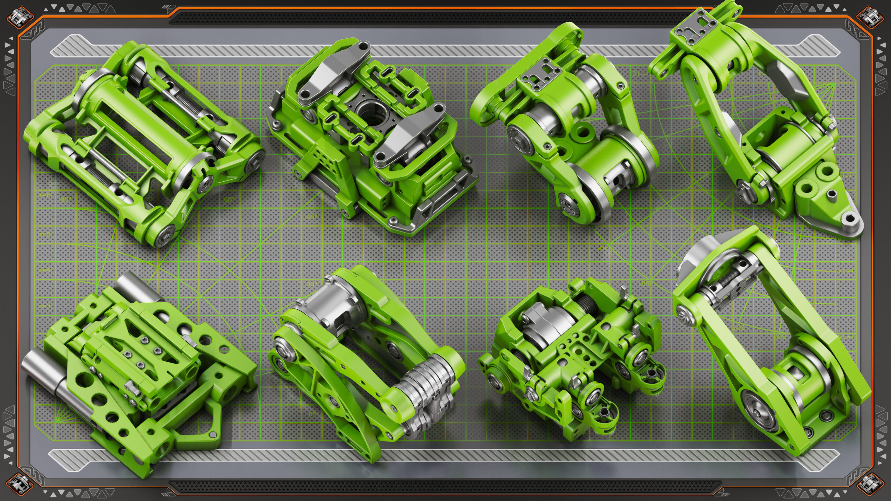 Sci-Fi Hard Surface Mechanical KITBASH 420 DETAILS 3D model | CGTrader