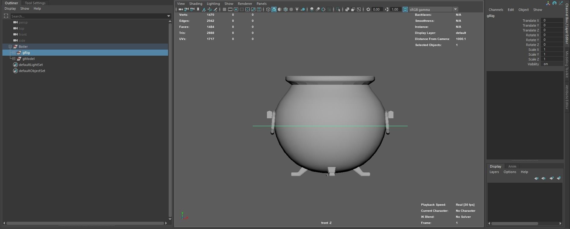Witch Boiler 3D model rigged | CGTrader