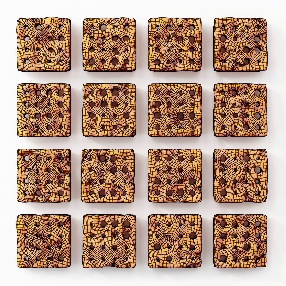 Stone panel cube hole decor n1 3D model | CGTrader