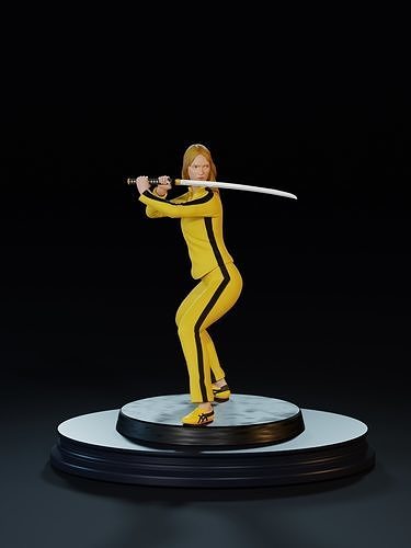 Kill Bill sculpture the bride Uma Thurman 3D model 3D printable | CGTrader