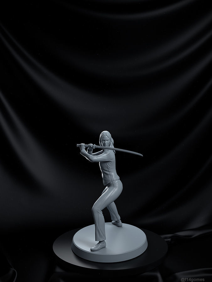Kill Bill sculpture the bride Uma Thurman 3D model 3D printable | CGTrader