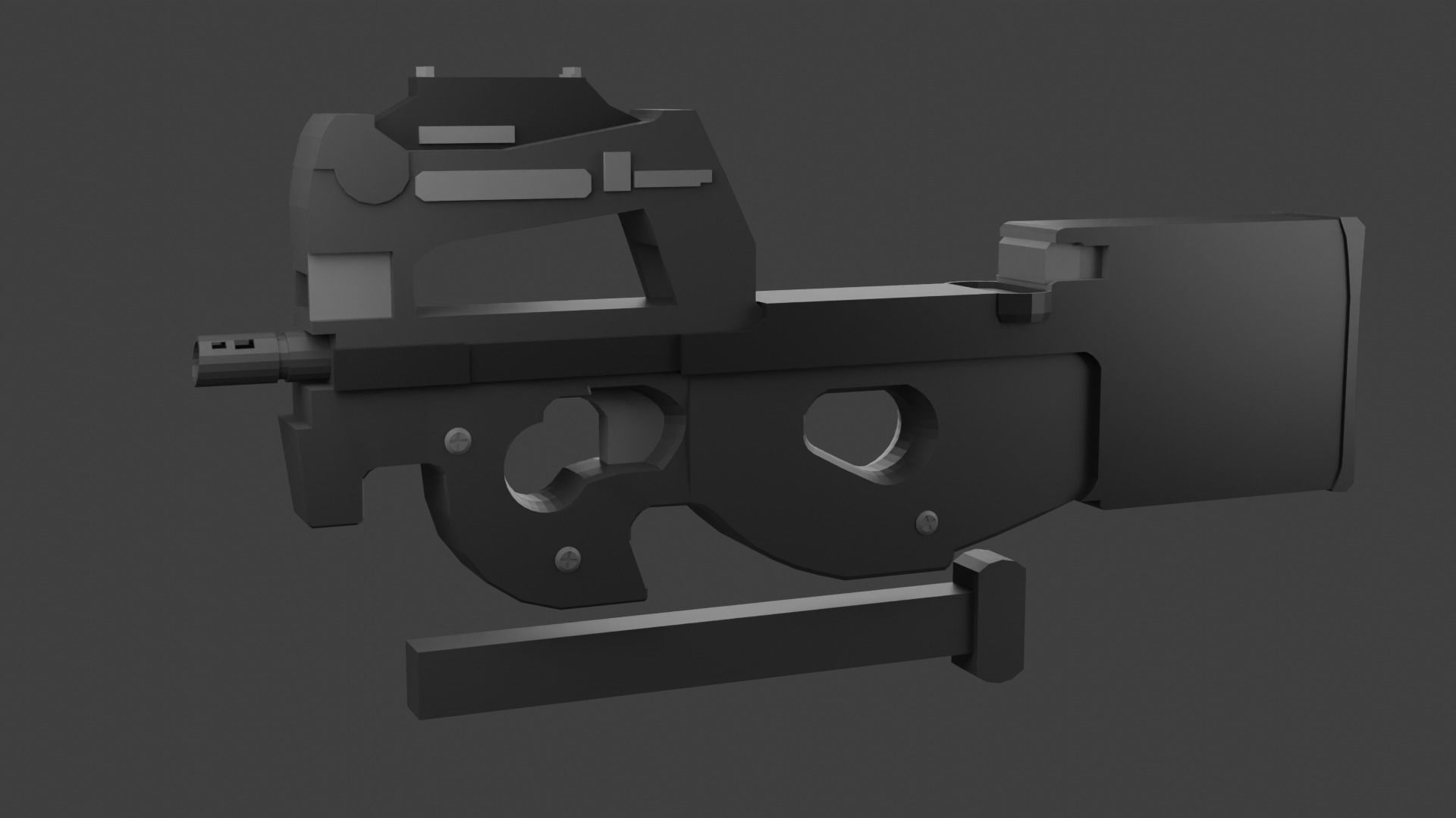 Simple P90 free 3D model | CGTrader