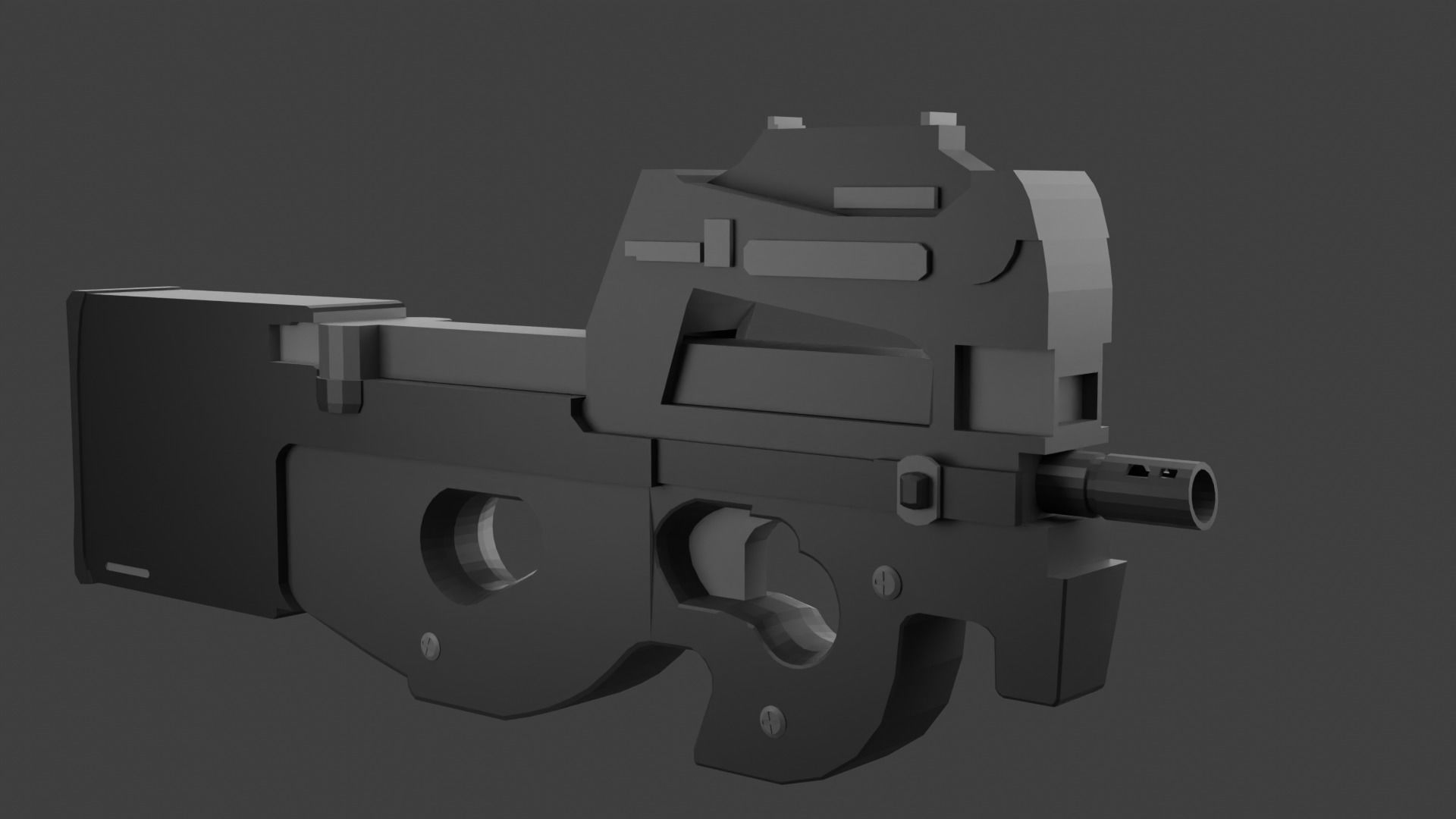 Simple P90 free 3D model | CGTrader