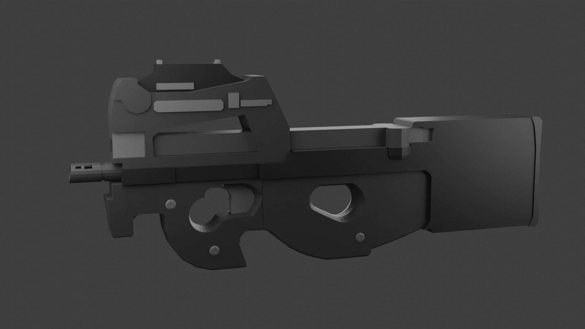 Simple P90 free 3D model | CGTrader