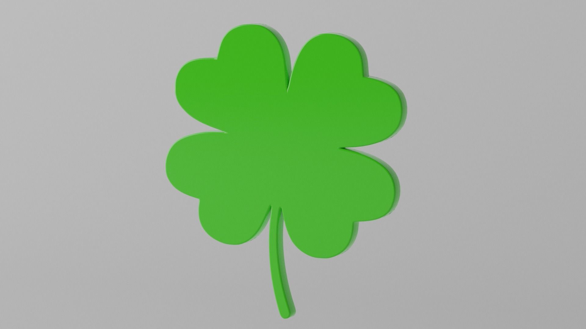 Cartoon Lucky Four Leaf Clover 3D model | CGTrader