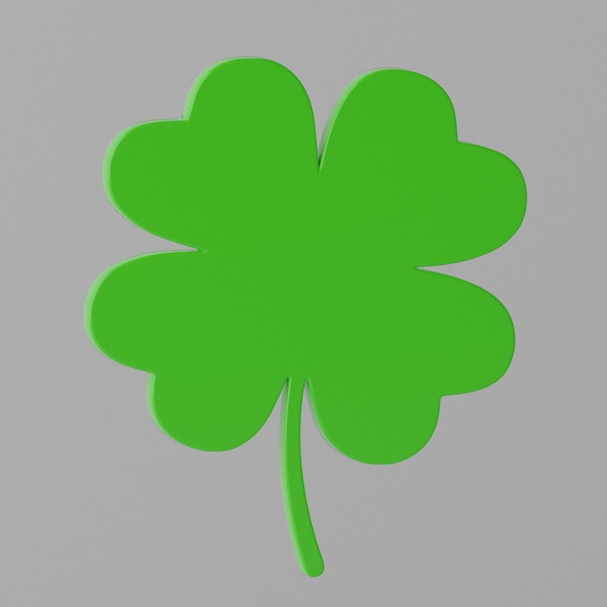 Cartoon Lucky Four Leaf Clover 3D model | CGTrader