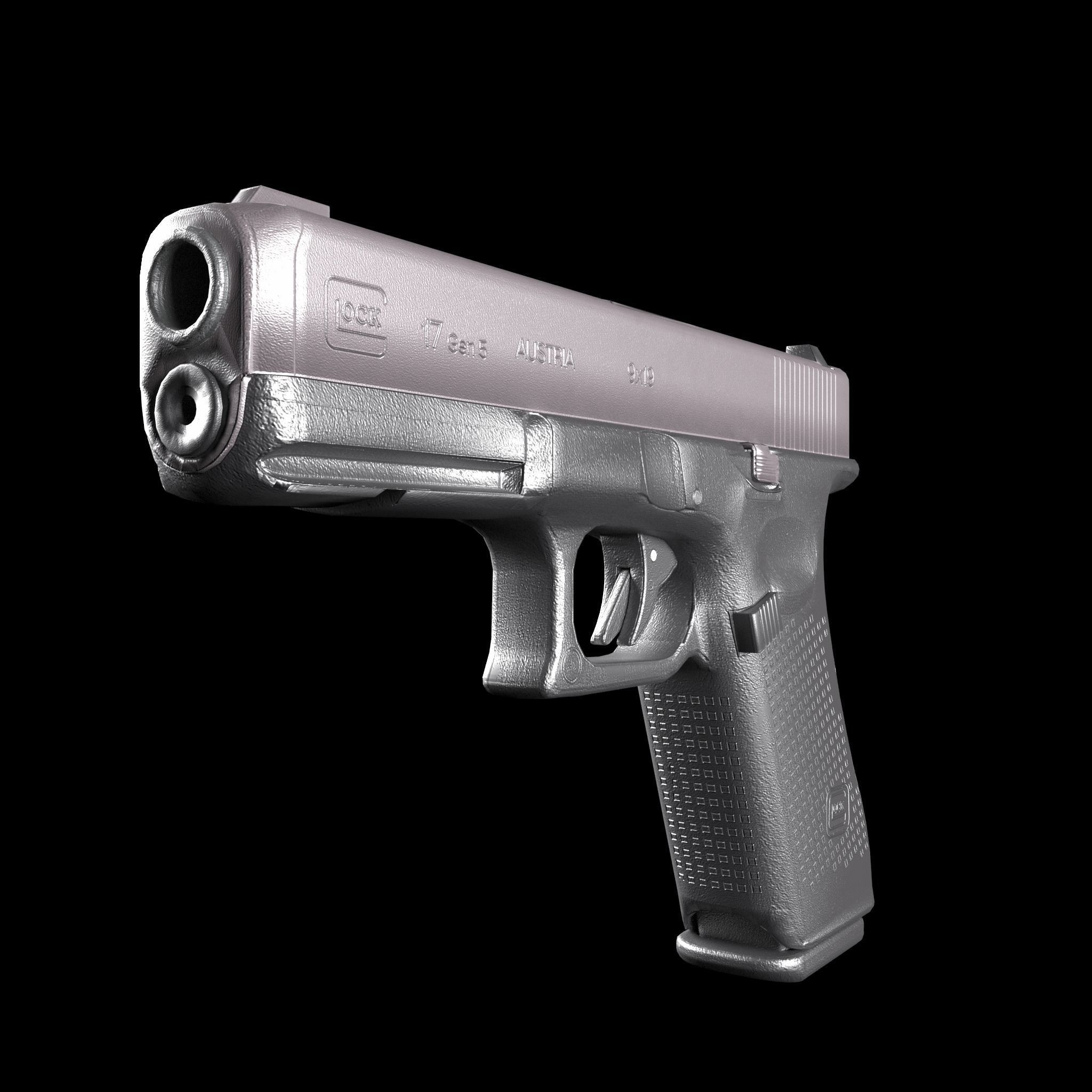 3D model Pistol Glock 17 gen 5 Free low-poly 3D model VR / AR / low ...