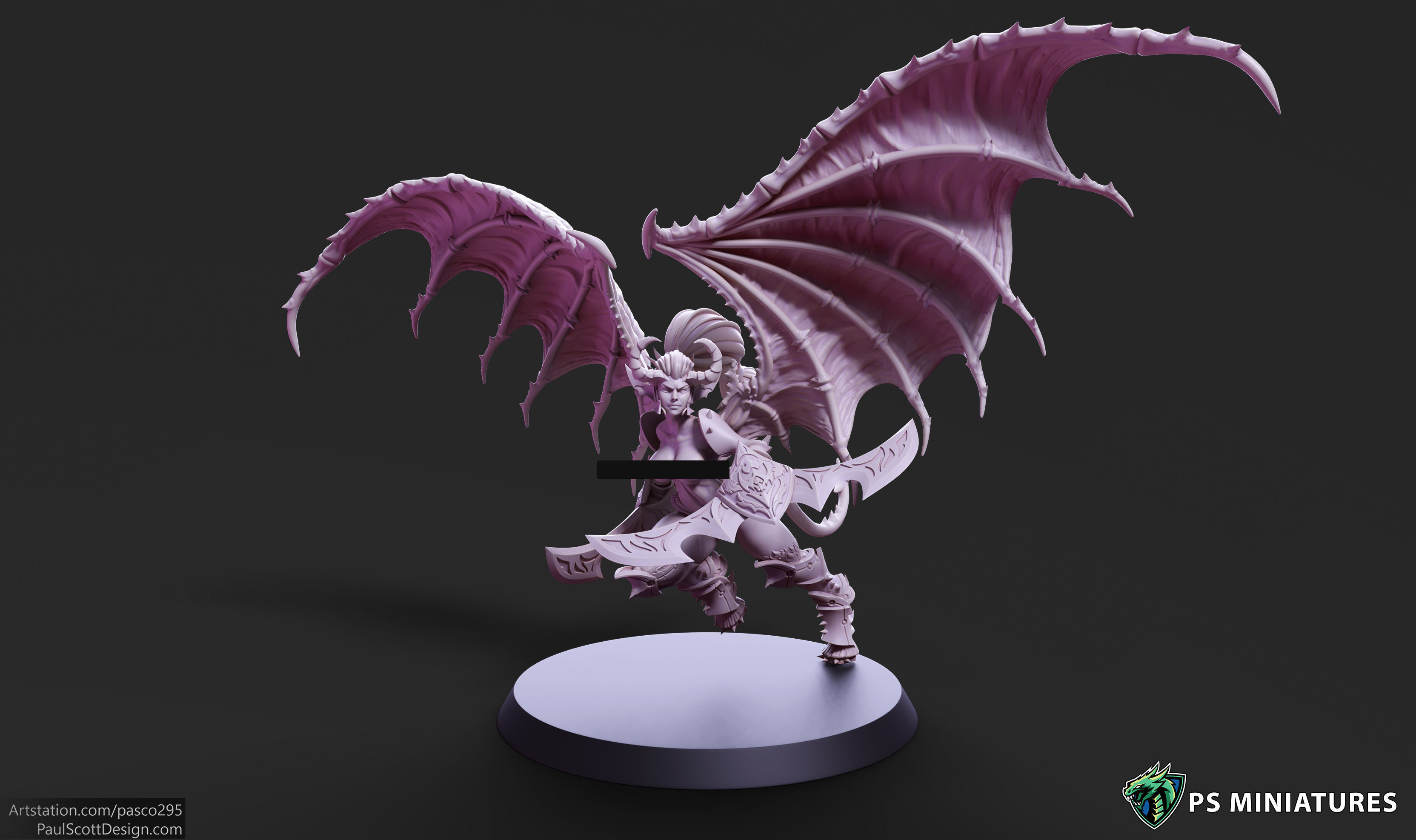 Drow Demonic Valkyrie Pose 1 - Includes Pinup Variant 3D model 3D ...