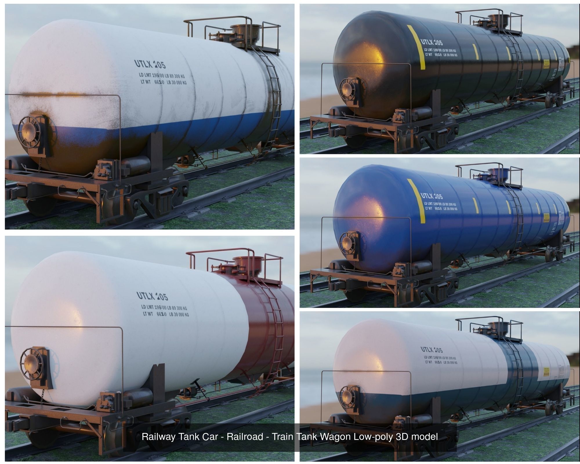 3D Model Collection Locomotive Train Mega Pack VR / AR / low-poly ...