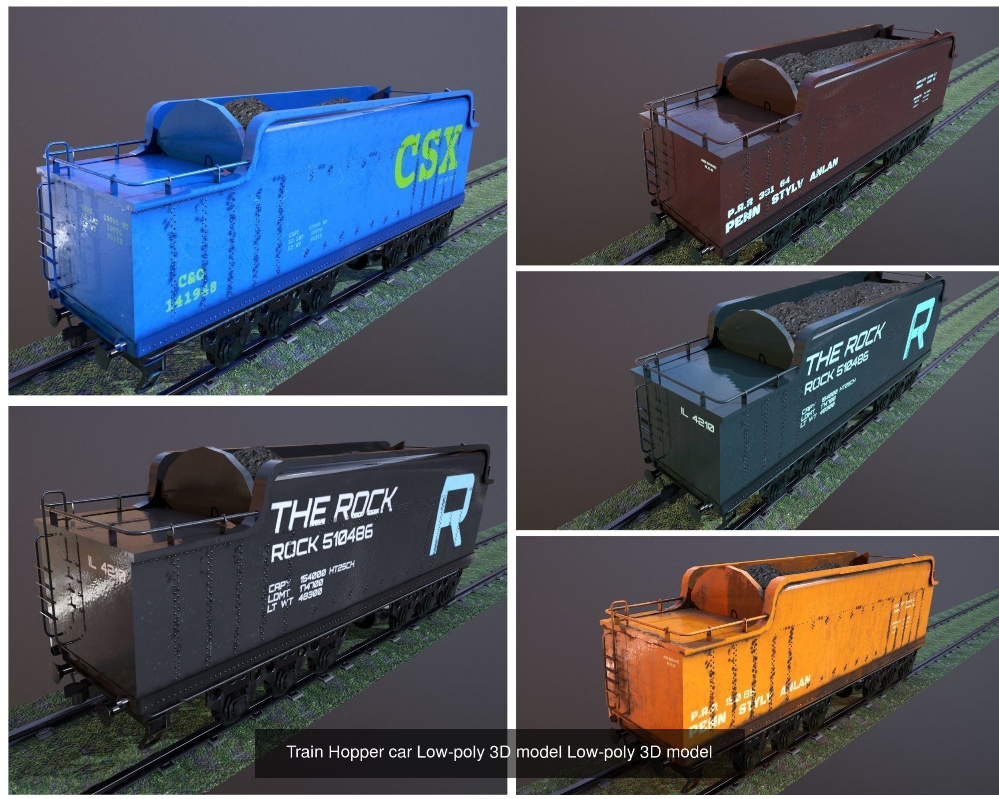 Locomotive Train Mega Pack 3D Model Collection | CGTrader
