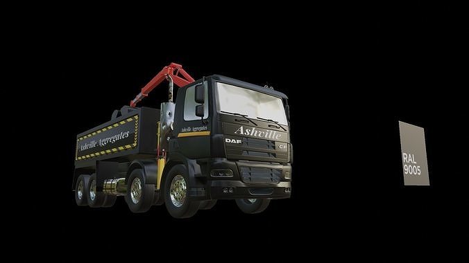 3D model Truck DAF CF 85 Grab Tipper VR / AR / low-poly | CGTrader