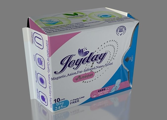 JOY DAY SANITARY PAD BLUE 3D model | CGTrader