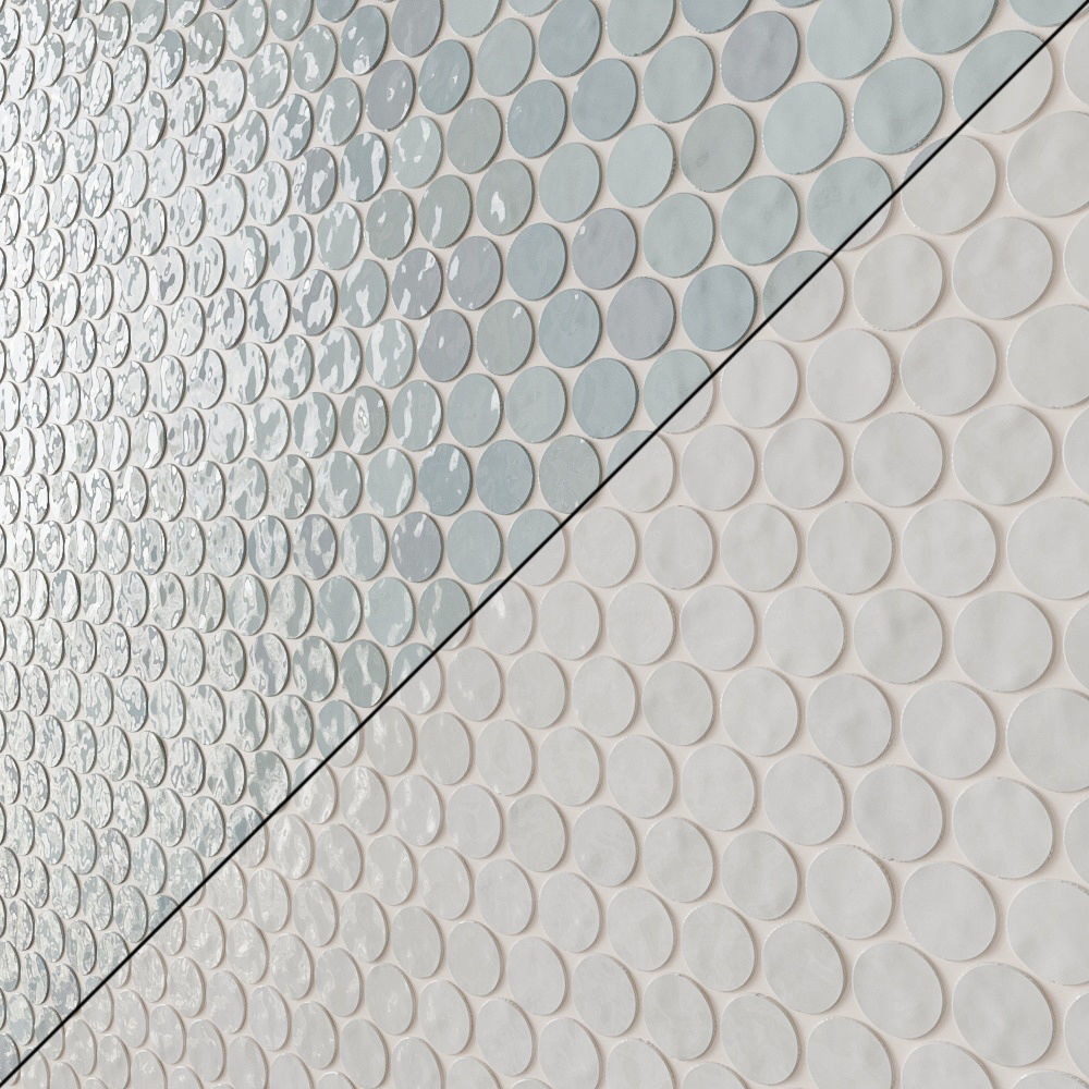 GlassPenny Round Mosaic Wall Floor Tile 12 Colors 3D model | CGTrader