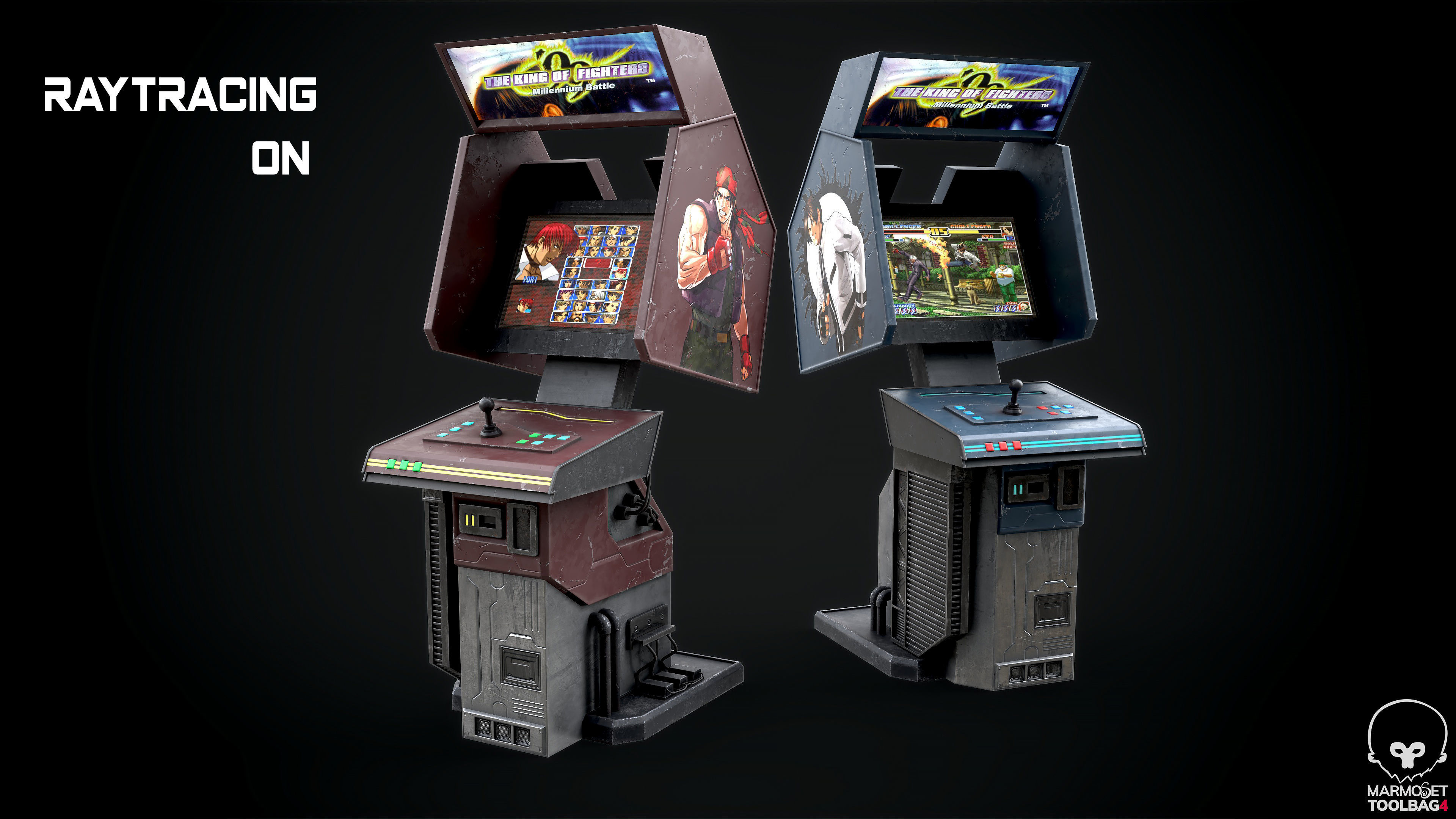3D model Arcade GAme Machine Cyberpunk PBR Game Ready VR / AR / low ...