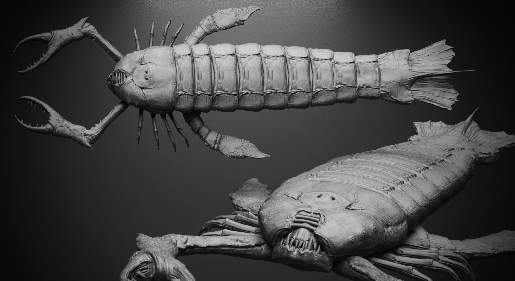 CRAWLERS - 33 Creeping Beasts Curve Brush and OBJs 3D model | CGTrader