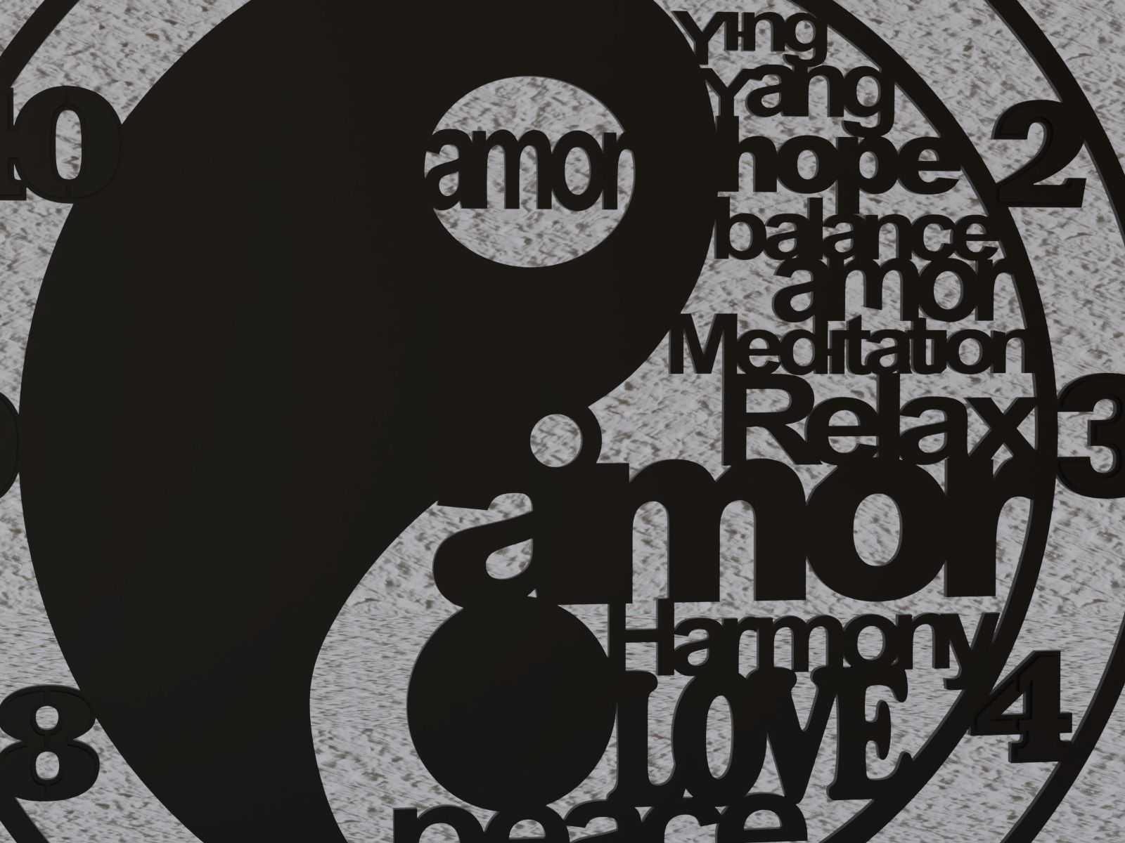 ying yang wall clock 3D model 3D printable | CGTrader