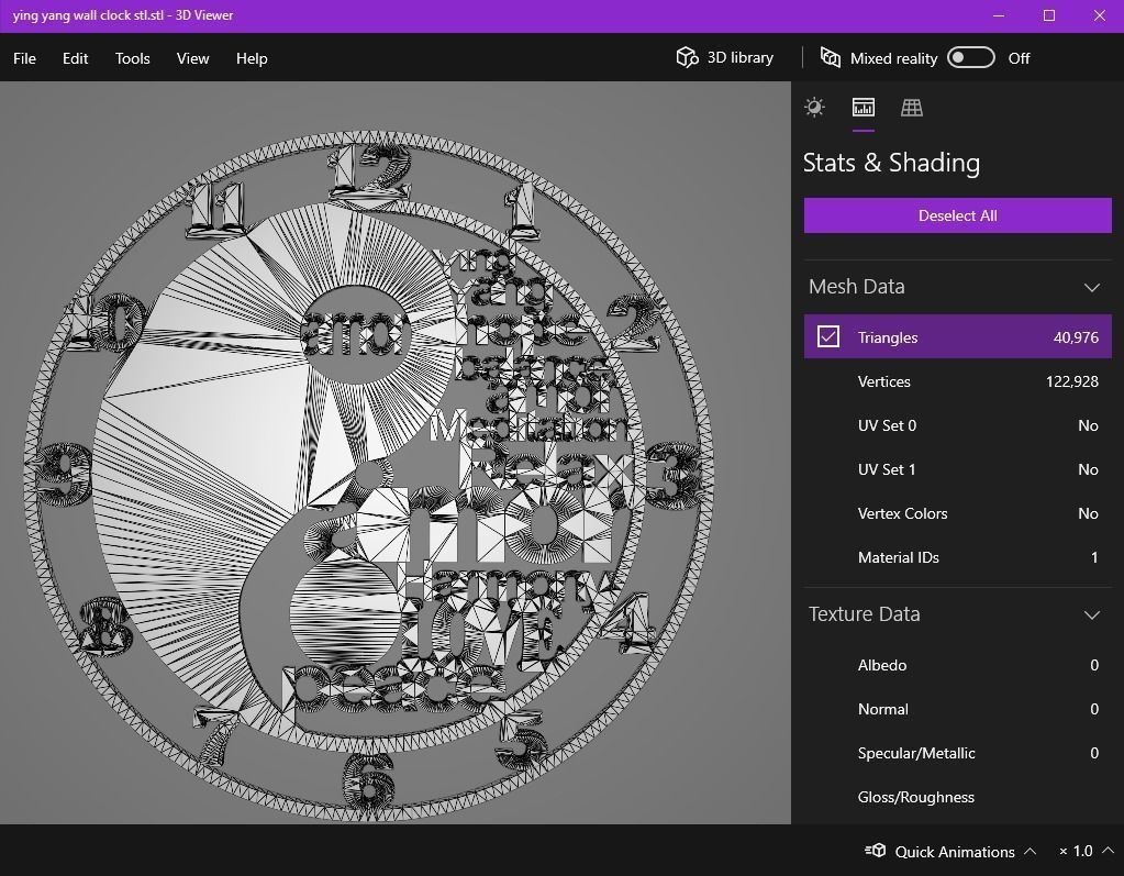 ying yang wall clock 3D model 3D printable | CGTrader