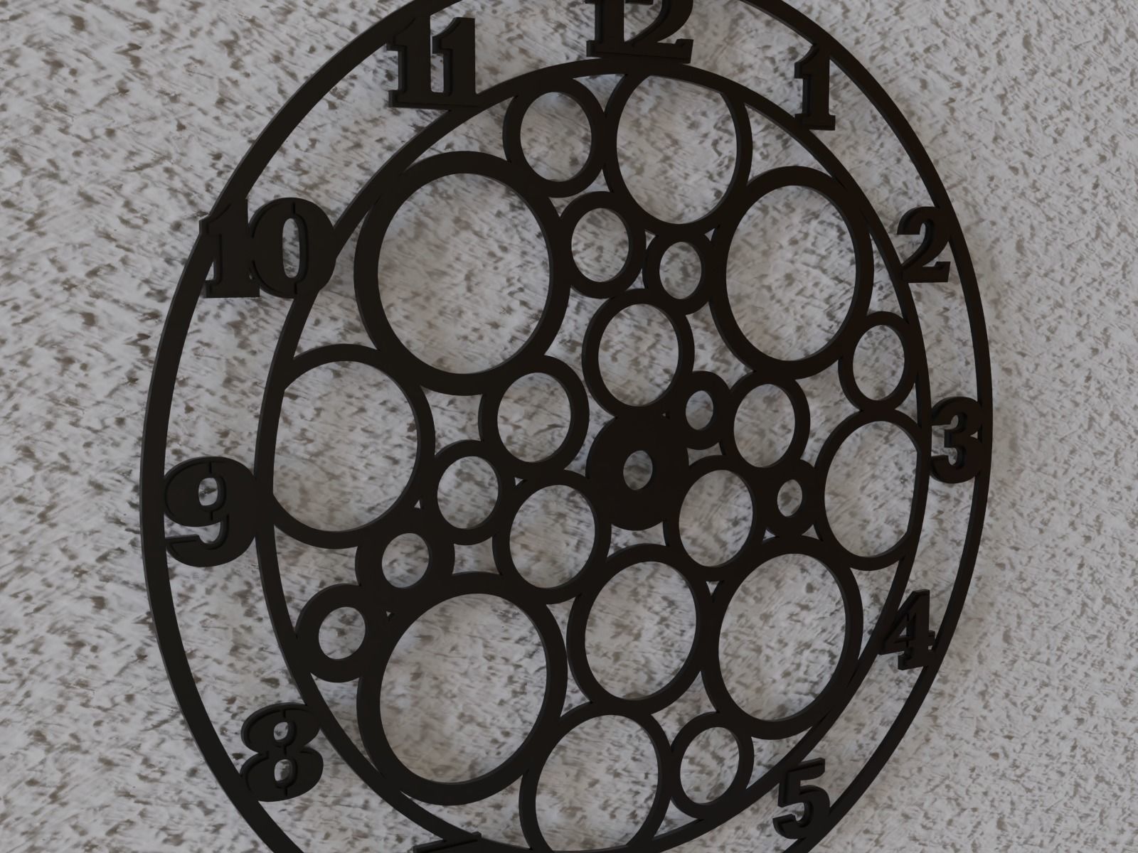 circle shape wall clock 3D model 3D printable | CGTrader