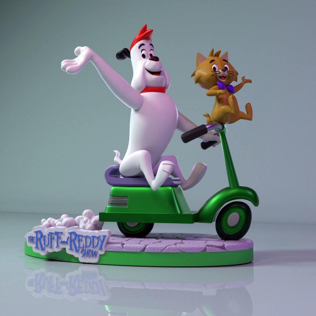 Ruff and Reddy Show - 24cm 3D model 3D printable | CGTrader